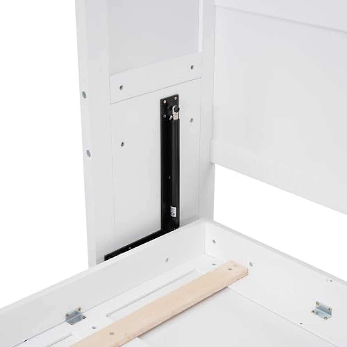 Murphy Bed Queen Murphy Bed Cabinets, Queen Size Murphy Bed Cabinet Bed, Solid Wood Wall Bed, Hidden Murphy Bed Foldable Platform Bed Frame, Horizontal Murphy Bed for Guest Room Apartment Studio, Grey