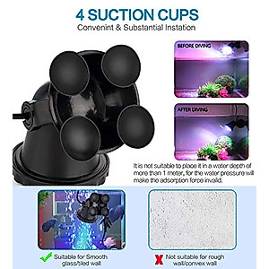 Arbnic Pond Light Waterproof IP 68 Submersible Spotlight, with 36 LED Bulbs 3.5W Spotlight, Used for Aquarium Garden Pond Fish Tank Rockery Landscape Light (Multicolor，4 in Set)