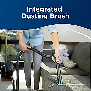 Bissell SmartClean Canister Vacuum Cleaner, 2268, Black with Pearl White/Electric Blue Accents