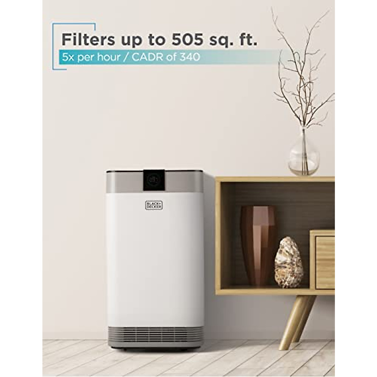 Electrostatic Precipitator Air Purifier, Rid Your Home of Pollutants, Pet Dander, & Pollen, Superb Functionality and 4-stage Filtration System, BAPUV350