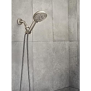 Moen Hydro Energetix Spot Resist Brushed Nickel Detachable Handheld Shower Head, 200H0SRN