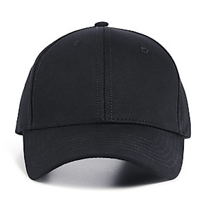 Zylioo XXL Oversized Ball Cap,Large High Crown Dad Cap for Big Heads,Structured Baseball Hats Adjustable 23.5"-25.2" Black