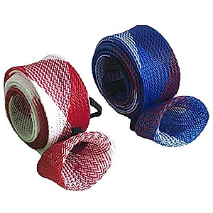 FASANIY Fishing Rod Sock Mesh Sleeve Rod Cover Braided Mesh Rod Protector Pole Gloves Fishing Tools for Fly, Spinning, Casting, Sea Fishing Rod (Silver Gray Color Set (10pc))