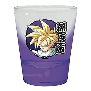 ABYSTYLE Dragon Ball Z Kakarot Heroes 4 Shot Glasses 1.5 Oz. Featuring Goku, Gohan, Piccolo and Trunks DBZ Anime Manga Drinkware Home Essentials Gift