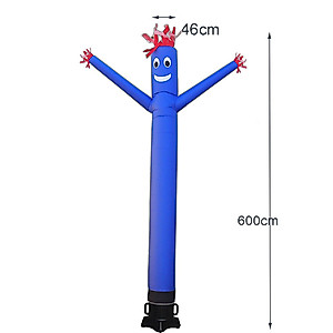 20ft Advertising Inflatable Tube Men(No Blower) Giant Waving Arm Fly Puppet Christmas Decorative Signs for Business Store Party