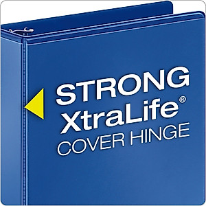 Cardinal Economy 3 Ring Binder, 1 Inch, Presentation View, Blue, Holds 225 Sheets, Nonstick, PVC Free, 4 Pack of Binders (79511)