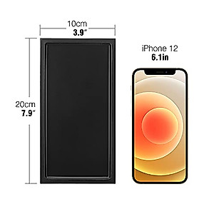 Luxspire Bathroom Vanity Tray, 8 x 4 inch Resin Dresser Jewelry Ring Dish Tank Storage Kitchen Sink Countertop Organizer Plate Holder for Perfume Soap Towel Bathroom Accessories, Mini, Matte Black