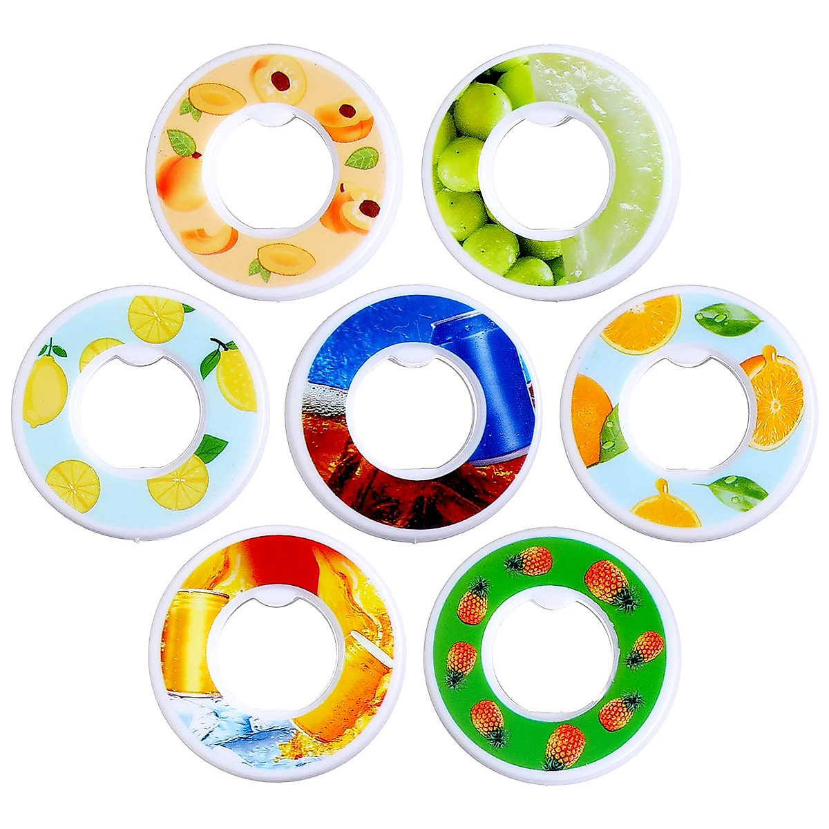 ECENUR 7 Flavor Pods for Air Water Bottle, Scent Rings Water Bottles Accessory, 0% Sugar 0% Calories Fruit Fragrance Pods for Daily Exercise Boost Drinking Water