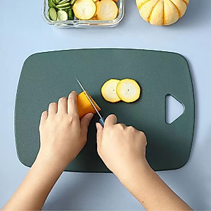 Plastic Cutting Board Set of 3, Cutting Boards for Kitchen,Thick Chopping Boards for Meat, Veggies, Fruits, with Easy Grip Handle, Dishwasher Saf,Suitable for outdoor camping, RV. (Pink)