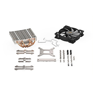 be quiet! Shadow Rock LP 130W TDP Low Profile CPU Cooler | Intel Compatible 1700 1200 1150 1151 1155 2011 Square ILM | AMD-AM4 | Silver | BK002