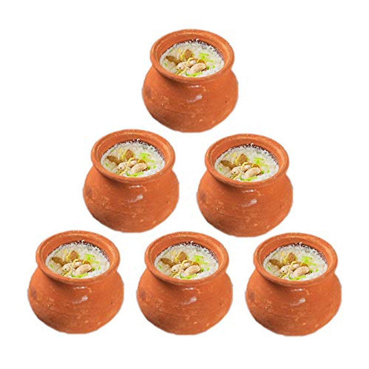Artisans Orissa Clay Mud Pots for Kheer Curd (160 ml, Set of 4) - Real Mitti Katori Set Chutney Bowls