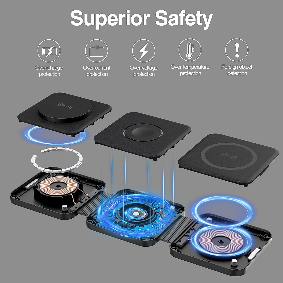 Airpods Pro Charger, Wireless Charger for Airpod 3rd/Airpods Pro 2nd/Airpods Pro/Airpods, Plastic Wireless Charging Station Wireless Charging Pad Charging Mat for Apple Airpod Earbuds Earpods Pink