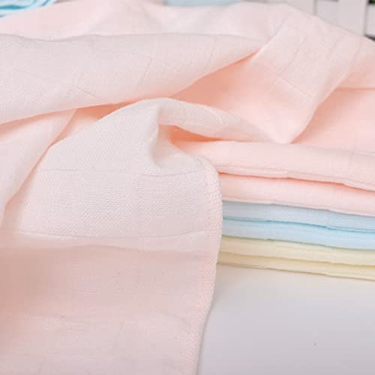 BENBOR 30x30cm Face Towel Square Towels for Washing Face Drying Hair Towels Cleaning Towel Face Cloths for Baby Kids Adult - Pink