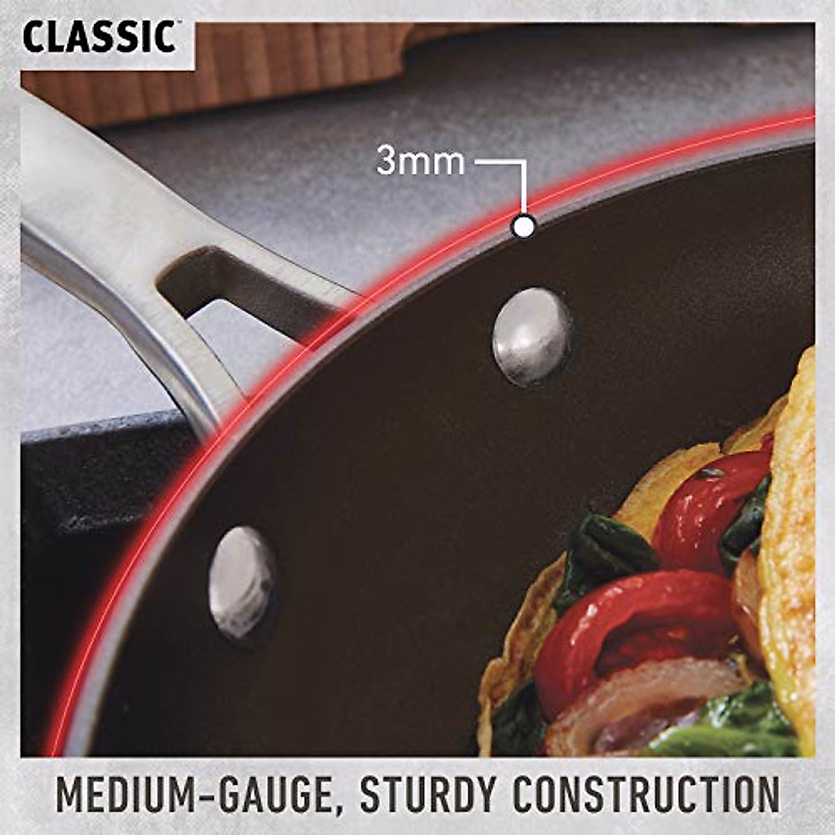 Calphalon Nonstick Frying Pan Set with Stay-Cool Handles, 8- and 10-Inch, Grey