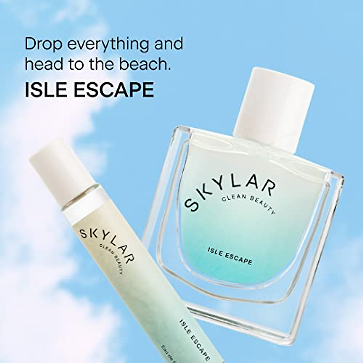 Skylar Isle Escape Eau de Parfum - Hypoallergenic & Clean Perfume for Women & Men, Vegan & Safe for Sensitive Skin - Fresh Perfume with Notes of Bergamot, Cardamom & Sandalwood - 10mL /0.33 Fl oz