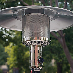 Simple Deluxe 47,000 BTU Outdoor Propane Patio Heater with Wheels, Black