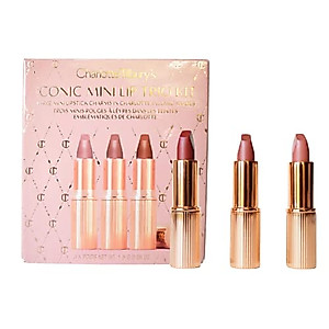 CHARLOTTE TILBURY Iconic Mini Lip Trio Kit - Pillow Talk, Walk of No Shame, Supermodel 0.03 Ounce (Pack of 3)