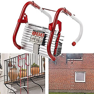 FGQCBBYC Fire Escape Ladders Rope Ladder 2-6 Storey Evacuation Safety Ladder with Anti-Slip Rungs, Emergency Fire Escape Ladder, for Indoor/Outdoor Weight Capacity up to 1000lb,4M/13FT