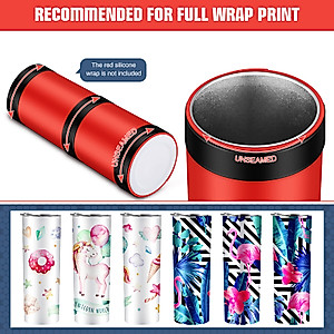 6 Pack Silicone Bands for Tumbler Elastic Sublimation Paper Holder Ring Bands Wrapping Prevent Ghosting Sublimation Tight Fitting Heat Resistant for Tumbler Accessories