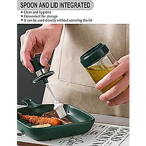 COCOMK Condiment Container Seasoning Box Set of 3,Spice Jars Spoon Salt Sugar Storage Pots (3)