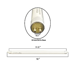 (2Pack) F8T5/BL 12 inch Replacement Black Blue Light Bulb, G5 base,T5 F8W BL368 Linear Fluorescent Blue Lamps