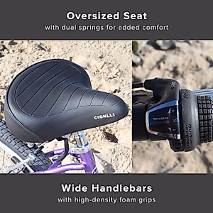 Firmstrong Urban Women's Beach Cruiser Bike, 7 Speed Bicycle, 26 Inch Wheels, Purple