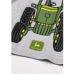 John Deere boys Big Tractor Tee Maternity Blouse, Heather Grey/Green, 3-4T US