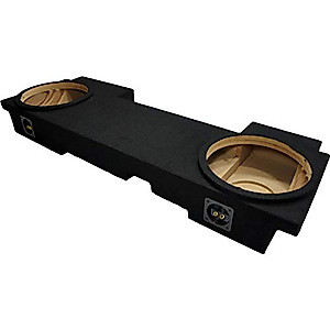 Compatible with Chevy Avalanche or Cadillac Escalade EXT 2007-2013 Dual 12" Subwoofer Underseat Sub Box Speaker Enclosure