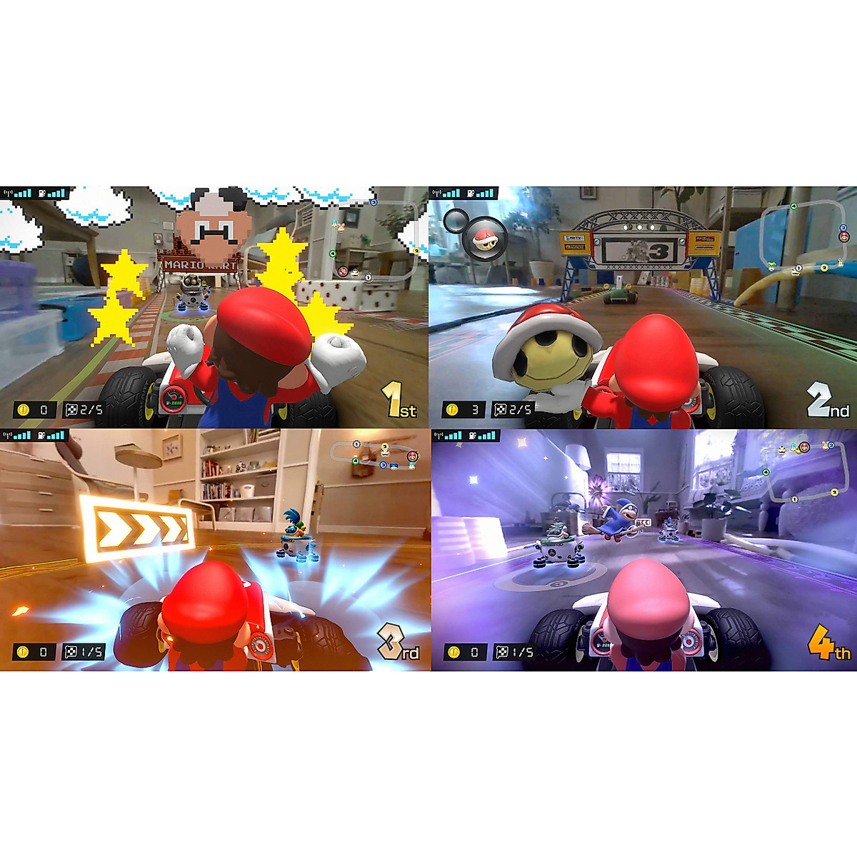 Nintendo Newest Mario Kart Live: Home Circuit - Mario Set Edition - Holiday Family Gaming Bundle Switch, Switch Lite - RED