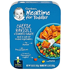Gerber Graduates Cheese Ravioli in Tomato Sauce with Mixed Vegetables, 6.6 Ounce
