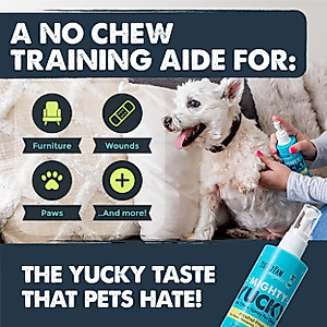 Mighty Paw Waggables Yucky No Chew Spray for Dog (Made in The USA) | Bitter Apple Sprayer for Pets to Stop Chewing. Dog Repellent Spray for Furniture. Anti Chew Sprayer Pets. (8 oz)