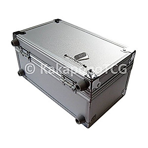 KakapopoTCG D3 Silver Metal Storage Carry Case Cube Trading Cards Deck Box Toploader TCG Protector Sleeve Card Game MTG Magic YGO Commander EDH FaB TCG PTCG