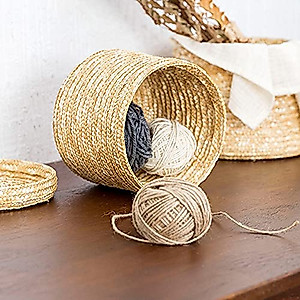 Adarl Decorative Baskets with Lid, Woven Storage Baskets for Home Office Decor