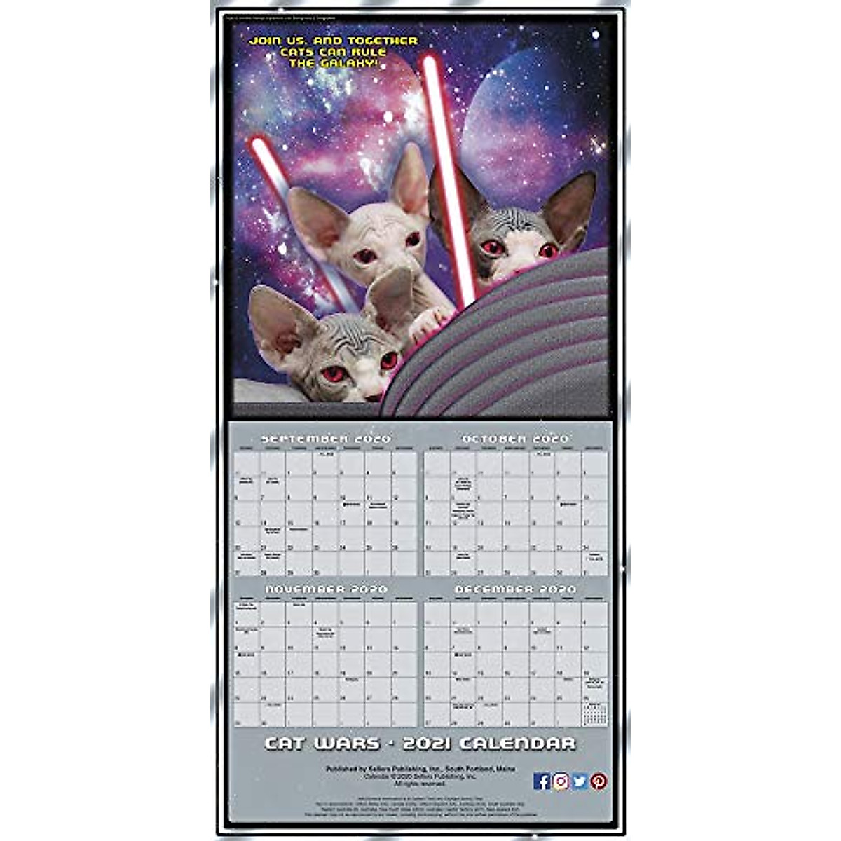 2021 Cat Wars 16-Month Wall Calendar