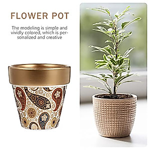 Happyyami Vintage Decor Vintage Ceramic Succulents Planter Flower Pot Pen Pencil Cup Brush Holder Desk Organizer Mini Candy Bowl Ashtray Bonsai Container for Home Garden Office Decor