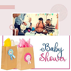 Qutuus Kraft Paper Gift Bags with Handles - 8x4.25x10 25 Pcs Brown Shopping Bags, Party Bags, Goody Bags, Cub, Favor Bags, Business Bags, Kraft Bags, Retail Bags