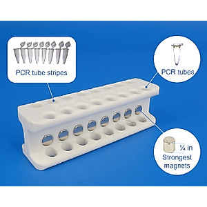 Sergi Lab Supplies Magnetic rack for DNA, RNA purification; for 100-250 microliter PCR tubes (leagacy, 16 tubes)