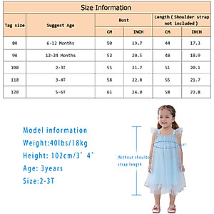 AGQT Toddler Girls Tulle Tutu Dress Flutter Sleeve Sequin Layered Summer Babydoll Birthday Tea Party Gowns Baptism Christening Pageant Sundress Pink-Sequin Dot Size 12-24 Months