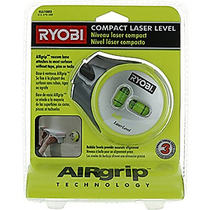 Ryobi ELL1002 Air Grip Compact Laser Level with Tripod Mounting and Corner Rounding Capability (AAA Batteries Included)