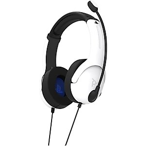 PDP AIRLITE Wired Stereo Gaming Playstation Headset with Noise Cancelling Boom Microphone: PS5/PS4 (Frost White)