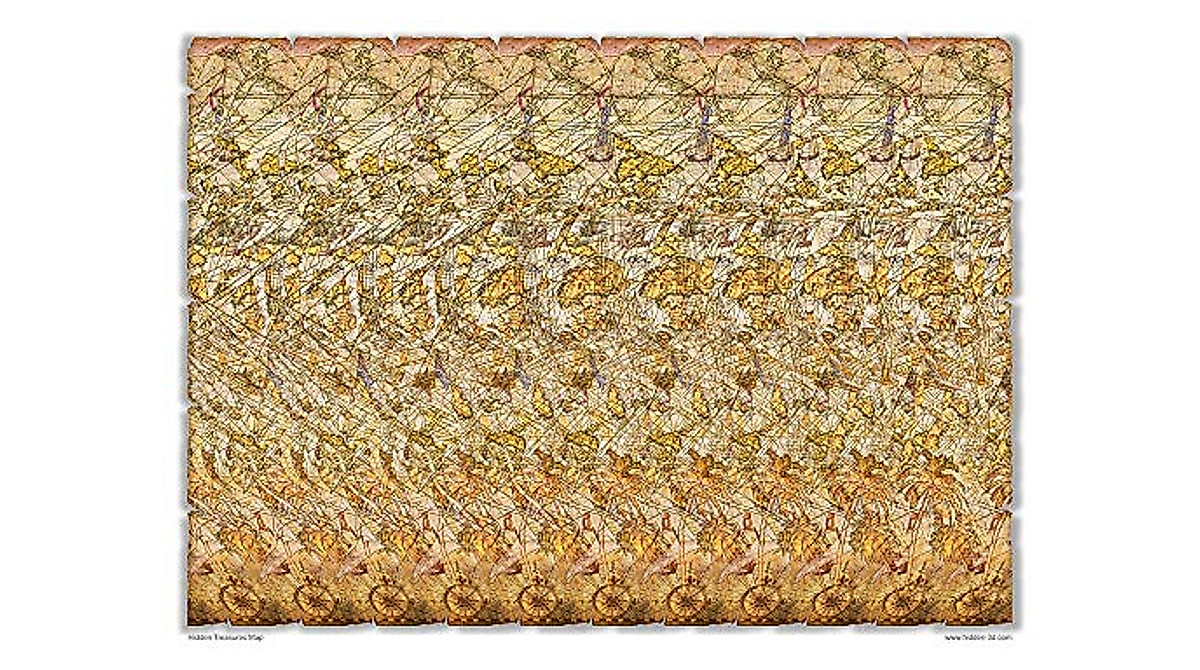 Hidden 3D Stereogram Posters - Set of 6 Unique 18x13 Art