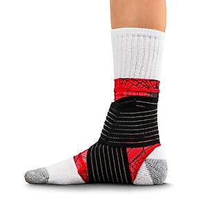 DonJoy Advantage Kids Figure-8 Ankle Support Featuring Marvel Compression Brace for Ankle Injuries Stability Youth Children Running Sports Basketball Soccer Tennis - Spider-Man XX-Small