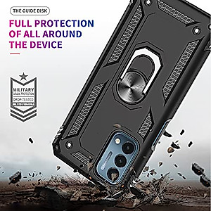 LeYi Oneplus Nord N200 5G Case - Military-Grade with Kickstand, 2-Pack Screen & Camera Protectors, Black