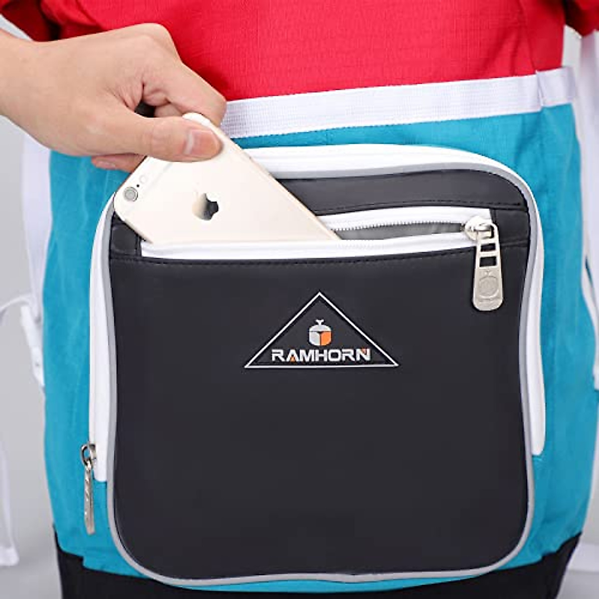 RAMHORN Laptop School Backpack 26L Waterproof Business Travel Bag Men Women College BackPack for Hiking Camping Red