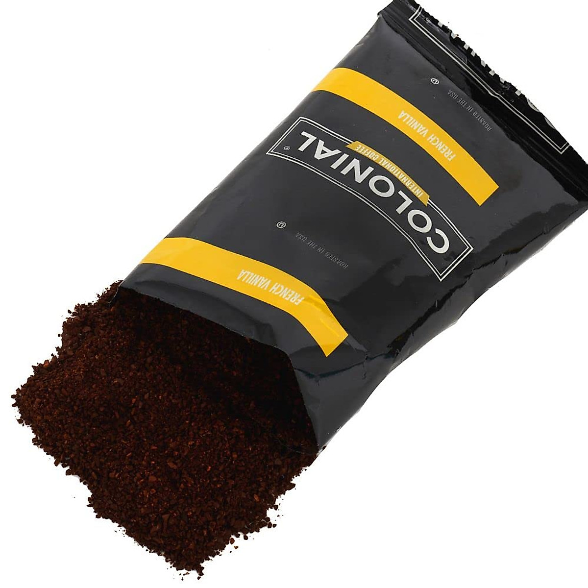 Colonial Coffee Packets, Pre Ground Coffee Packs, French Vanilla Flavored Coffee, Bulk Single Pot Bags for Drip Coffee Makers, (2.5 oz Bags, Pack of 32)