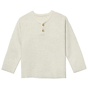 Gerber Baby and Toddler Boys Henley Sweater, Oatmeal Heather, 3T