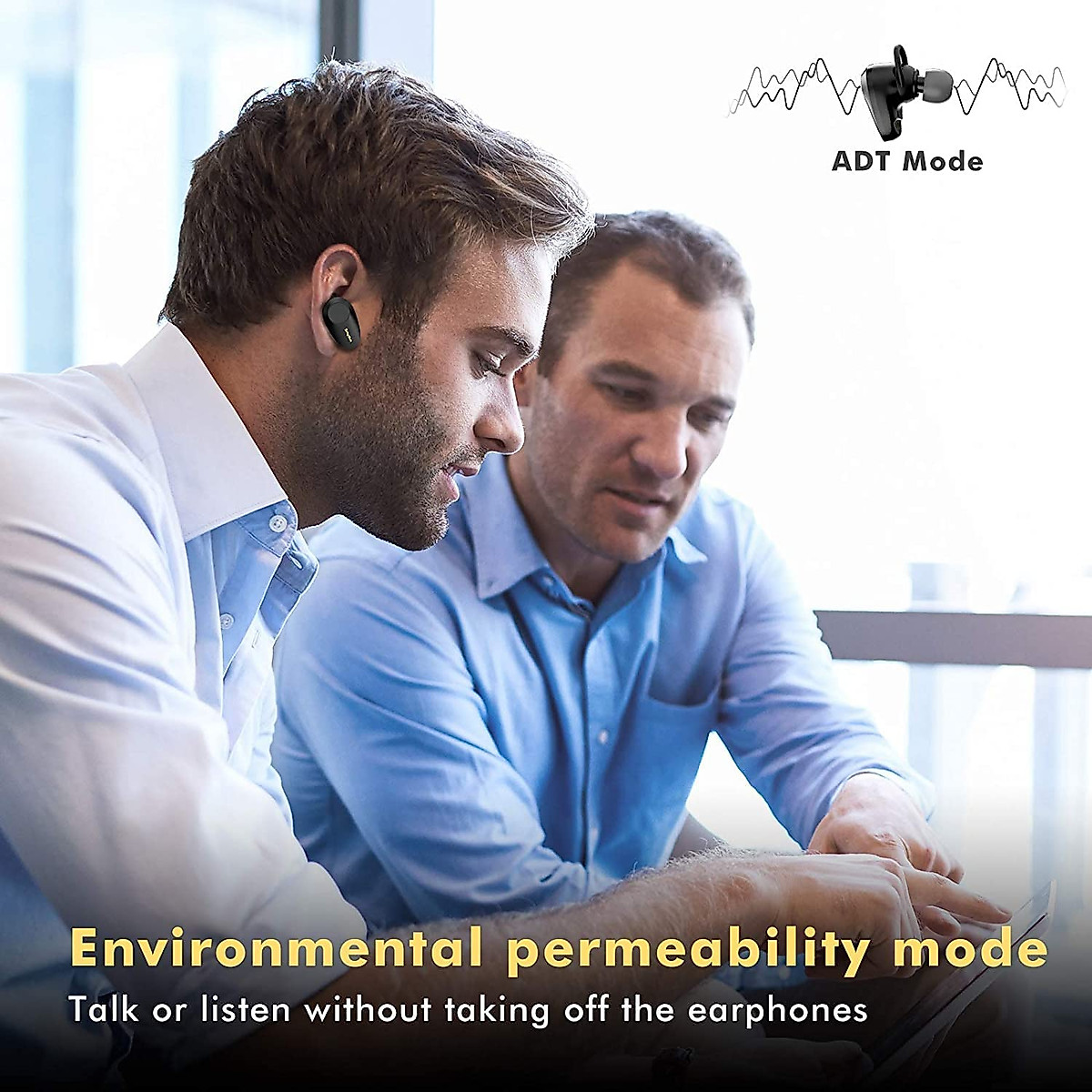 Srhythm Soulmate Series S5 Active Noise Cancelling Earbuds, Wireless ANC Bluetooth 5.1 Earphones with 50 Hours’ Playtime HiFi Stereo Deep Bass and Touch Control for Sports,Travel