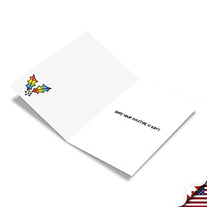 NobleWorks 12 Funny Christmas Greeting Cards Bulk Box Set with 5 x 7 Inch Envelopes (1 Designs, 12 Each) Happy Holly-Gays C7630XSG-B12x1