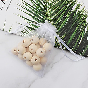 MJIYA Sheer Mesh Drawstring Organza Bags, 100 Pack 3.6x2.8 Inch Small Clear Gift Bags for Favor Jewelry Wedding (100 Pack)