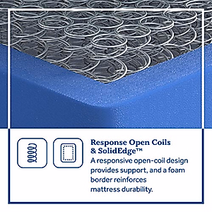 Sealy Essentials Spring Winter Green Euro Pillowtop Soft Feel Mattress, Queen